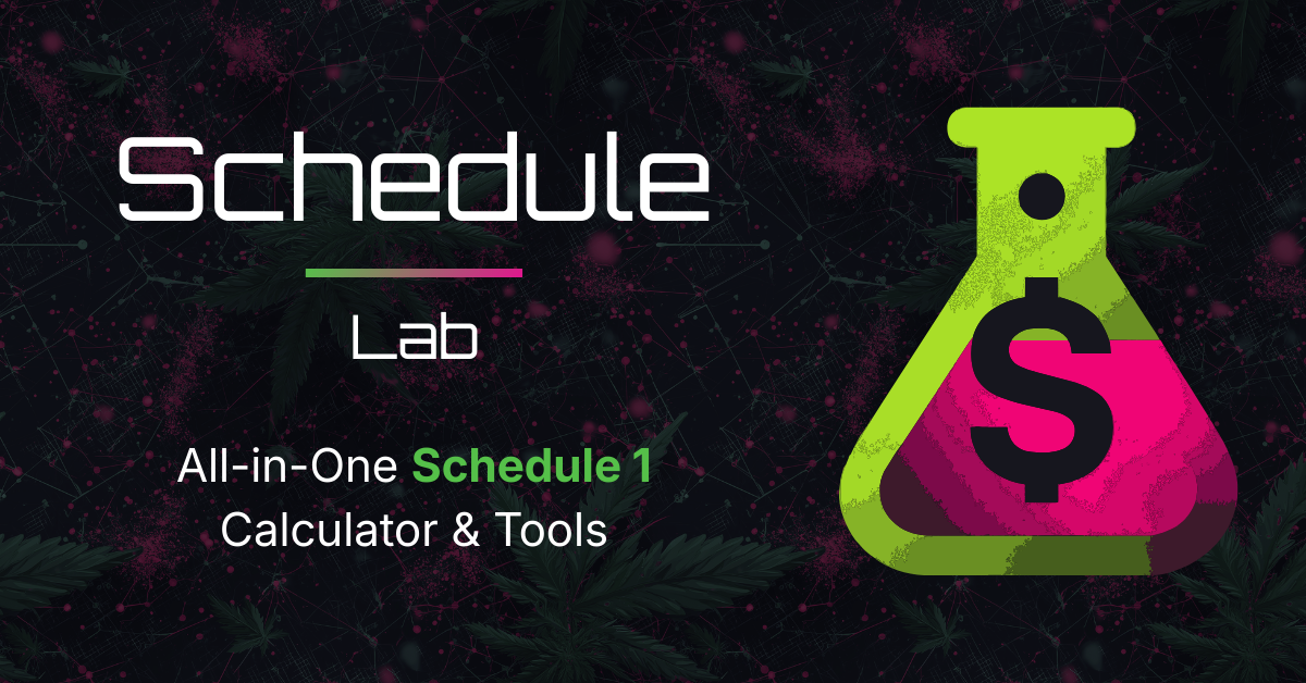 Schedule 1 Mixing Calculator - Effects & Profit | Schedule Lab